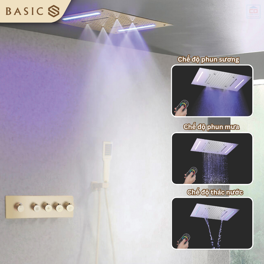 Sen tắm an toàn nhiệt Basic Weston-G âm tường